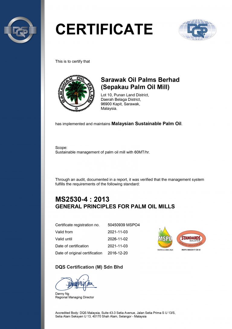 MSPO - Sarawak Oil Palms